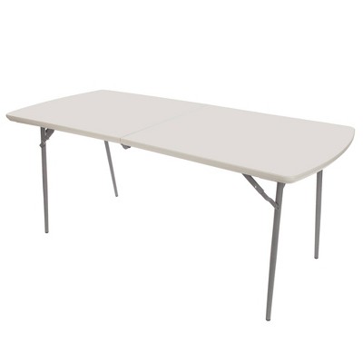 Square Fold In Half Card Table White - Lifetime : Target