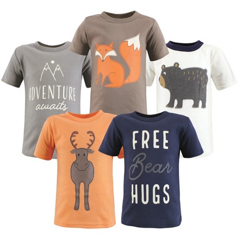 Hudson Baby Boy Short Sleeve T-shirts, Woodland, 2 Toddler : Target