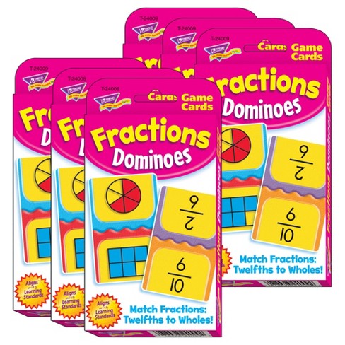 Trend Fractions Dominoes Challenge Cards, 6 Sets : Target