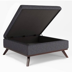 36" Ethan Square Coffee Table Storage Ottoman And Benches Gray ...