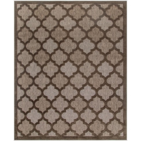 Nourison Easy Care Trellis Flatweave Indoor Outdoor Area Rug 9' X 12 ...