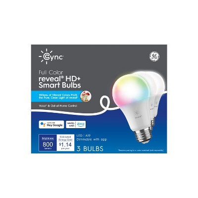 Ge Cync Reveal Smart A19 Led Light Bulbs White : Target