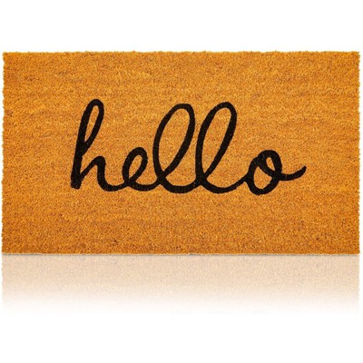 Northlight Natural Coir "hello" Outdoor Doormat 18" X 30" : Target