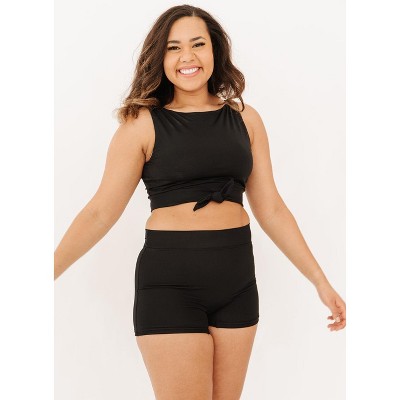 Lime Ricki Women's Black High-waist Boy Short - 4x : Target
