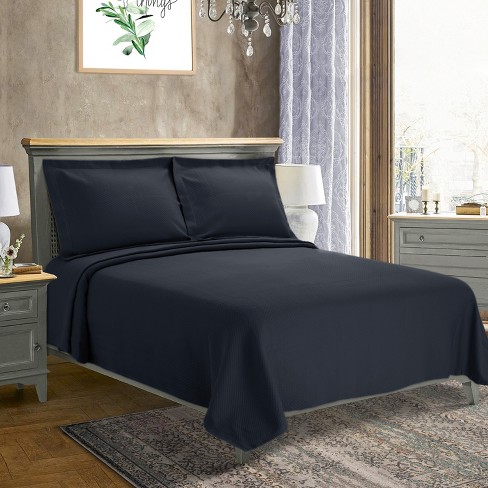 Diamond Cotton Matelasse Decorative Bedspread And Pillow Sham Set, King ...
