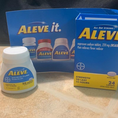 Aleve Naproxen Sodium Pain Reliever Caplets (nsaid) - 24ct : Target