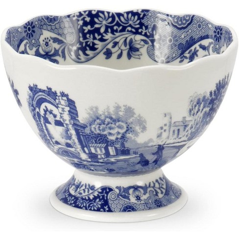 Spode Blue Italian Footed Serving Bowl, 4.75" : Target