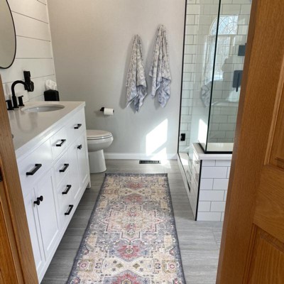 2'4"x7' Washable Zebrina Medallion Persian Style Printed Runner Rug ...