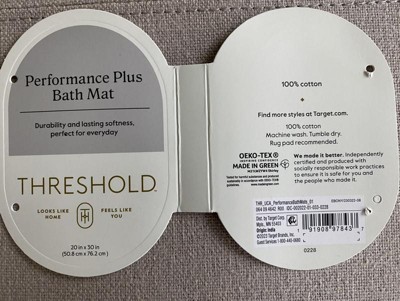 20"x30" Performance Plus Bath Mat Solid Light Blue - Threshold™ : Target