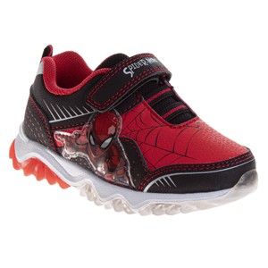 Marvel Spider-Man Boys Light-Up Sneakers with Hook and Loop Closure ...