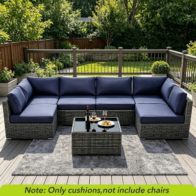Patio Furniture Cushions Set, Replacement Outdoor Cushions, Blue : Target