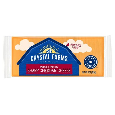 Crystal Farms Sharp Cheddar Cheese - 8oz : Target