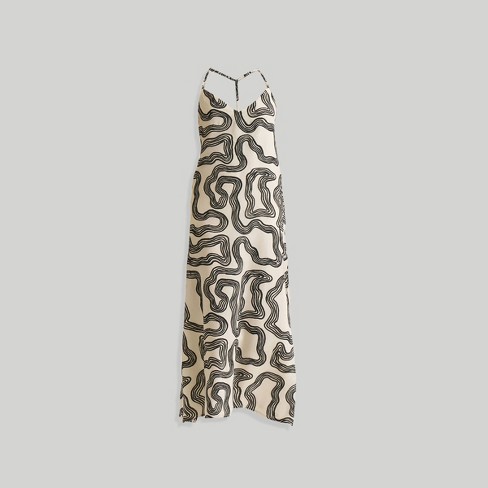 Reistor Women's Midi Slip Dress In Black Swirls : Target