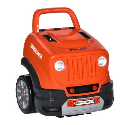 Qaba Kids Truck Engine Toy Set, Educational Car Service Station Playset ...