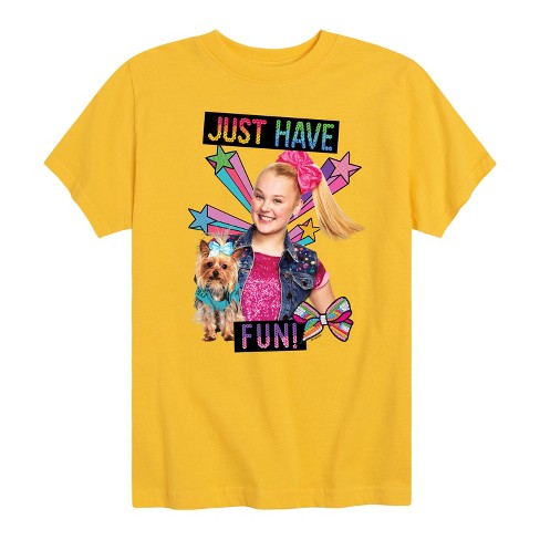 Jojo Siwa Just Have Fun! Short Sleeve Graphic T-shirt - Yellow - 4t ...