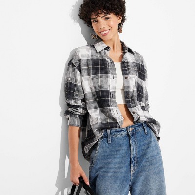 Lands' End Women's Flannel Shirt : Target
