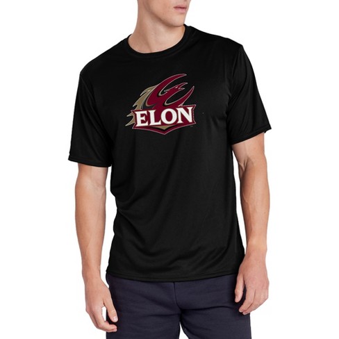 Elon University Adult Sport Active T-shirt Primary Logo, Black, Medium ...