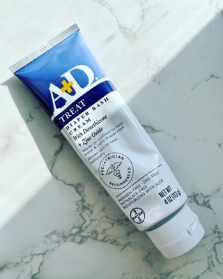 A+d Zinc Oxide Diaper Rash Cream - 4oz : Target