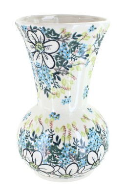 Blue Rose Polish Pottery Floral Butterfly Medium Vase : Target
