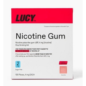 LUCY Nicotine Stop Smoking Aid Coated Gum - Multiple Flavors - 100ct ...