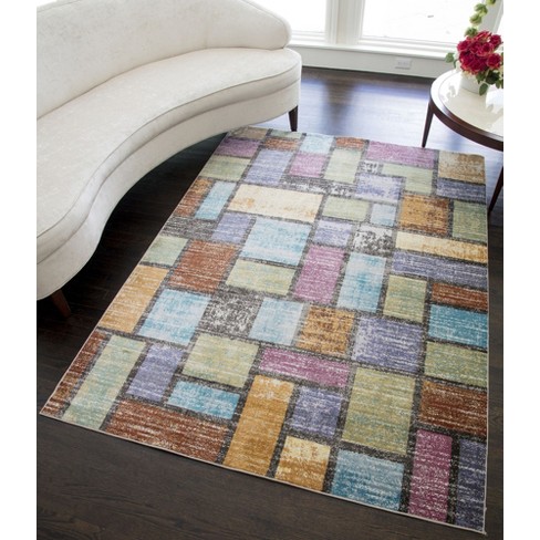 Rugs America Adriana Ce35a Quilted Distressed Bohemian Multi Area Rug ...
