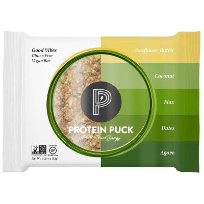 Protein Puck Good Vibes Nutrition Bars - Sunflower Butter : Target