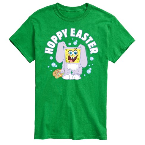 Men's Spongebob Squarepants Hoppy Easter Bunny Spongebob Short Sleeve ...