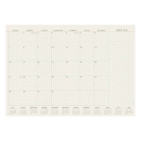 Tf Publishing July 2024-june 2025 Monthly Desk Calendar 12"x17" Vintage ...