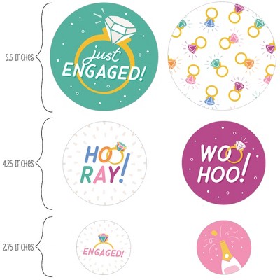Big Dot Of Happiness Just Engaged - Colorful - Engagement Party Giant ...
