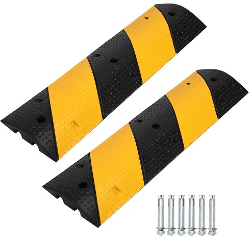 Whizmax Heavy Duty Speed Bumps For Driveway, 2 Pack Rubber Speed Bumps ...