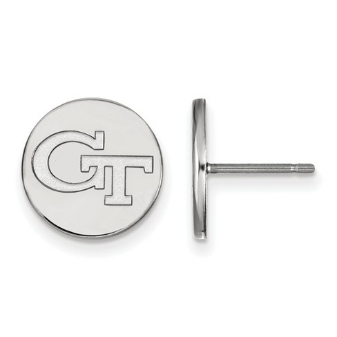 Black Bow Jewelry Sterling Silver Georgia Tech Yellow Jackets Ncaa Post ...