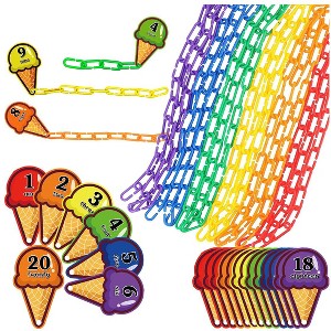 Etokfoks 240 Piece Plastic Chain Link Math Manipulatives with 20 Ice ...