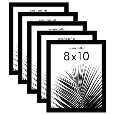 Americanflat 5 Pack Of 8x10 Frames - Plexiglass Cover - Black : Target