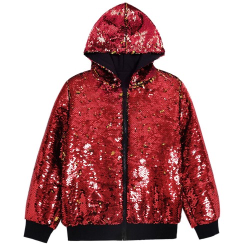 Lars Amadeus Men's Long Sleeves Zip Up Sparkle Metallic Sequins Hoodie ...