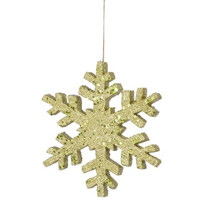 12" Glittered Snowflake, Lime : Target