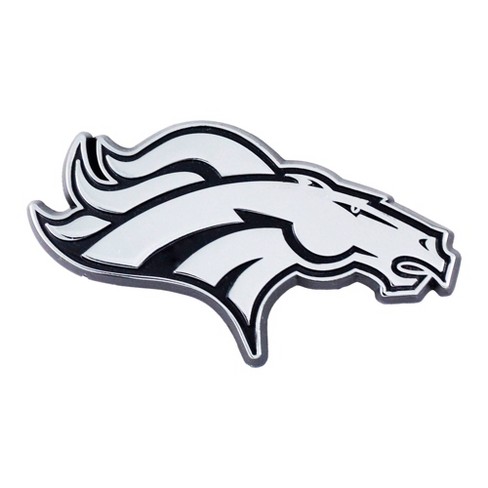 Nfl Denver Broncos 3d Chrome Metal Emblem : Target
