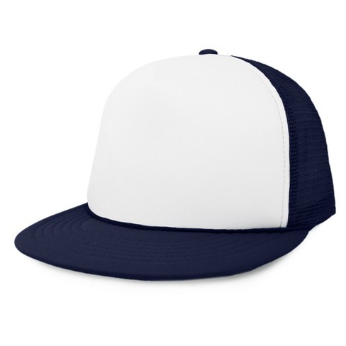 Dalix Flat Billed Baseball Cap Adjustable Hat Size M L Xl In Navy Blue ...