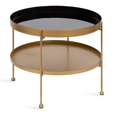 Kate And Laurel Linsley Round Wood Coffee Table, 28" Diameter, Rustic ...