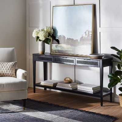 Black Woven Drawer Console Table by Threshold UK Ubuy