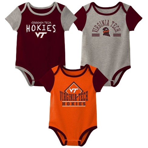 Ncaa Virginia Tech Hokies Infant Boys' 3pk Bodysuit - 12m : Target
