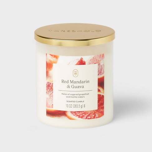 Lidded Glass Jar Candle Red Mandarin And Guava 10oz - Threshold™ : Target