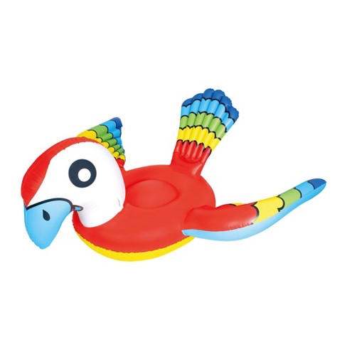 Northlight 87" Red And Blue Jumbo Parrot Ride-on Inflatable Swimming ...