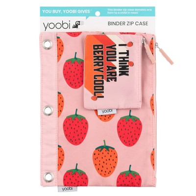 Binder Zip Pencil Case Set - Strawberries - Pink - Yoobi™ – Target ...