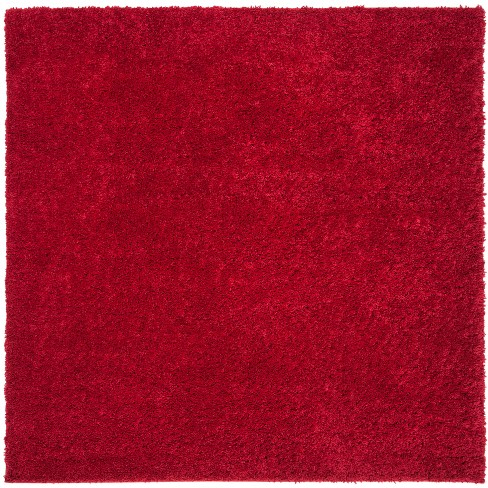August Shag 900 Aug900 Power Loomed Indoor Area Rug - Red - 5'3"x5'3 ...