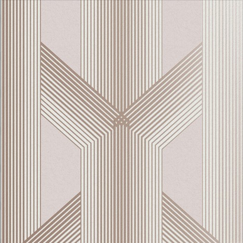 Lagom Geo Blush Pink Geometric Paste The Wall Wallpaper : Target