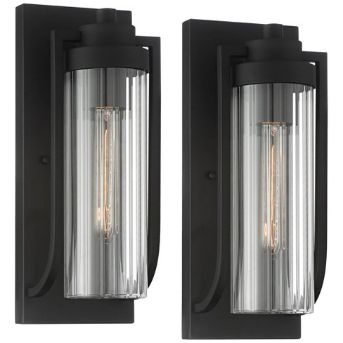 Possini Euro Design Bogota Modern Outdoor Wall Light Fixtures Set Of 2 ...
