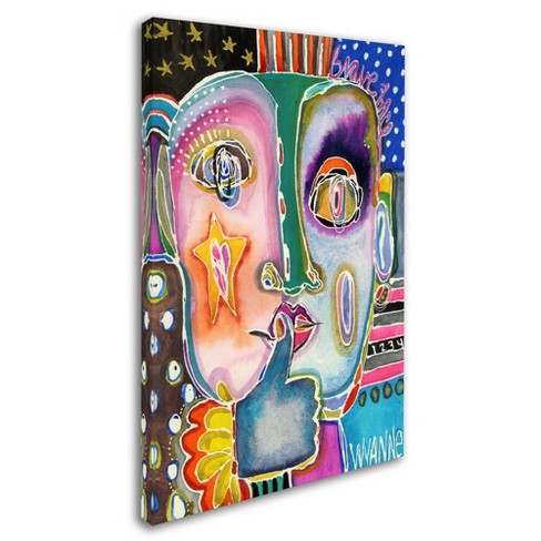 Wyanne 'put Your Brave Face On' Canvas Art - 30x47 : Target