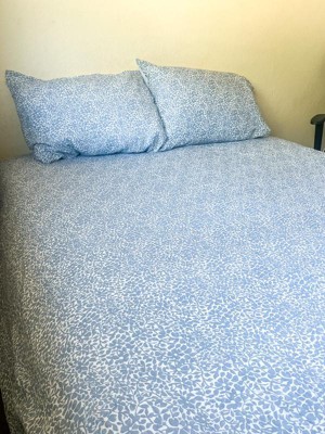 Full/queen Traditional Floral Printed Cotton Duvet Cover & Sham Set ...