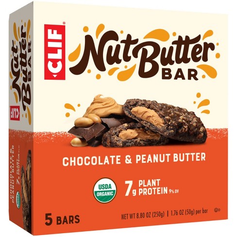 Clif Nut Butter Bar - Chocolate Peanut Butter Energy Bars - 8.8oz/ 5ct ...