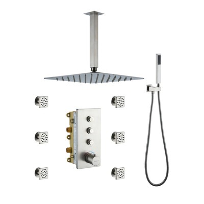 Casainc 12 Inch Suspended Ceiling Rectangular Handheld Shower Set : Target